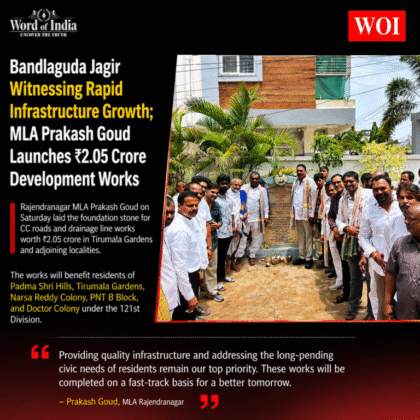 Bandlaguda Jagir Witnessing Rapid Infrastructure Growth; MLA Prakash ...